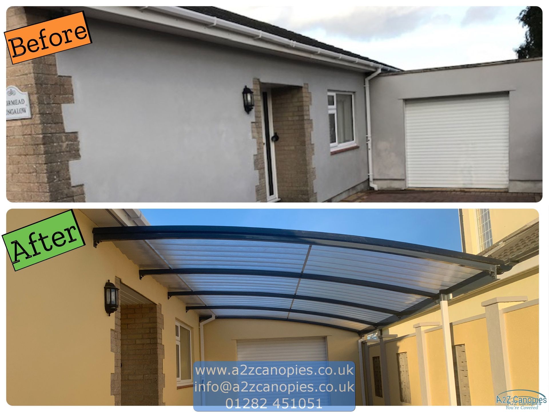 Before and After Gallery | A2Z Canopies -Canopy Installations