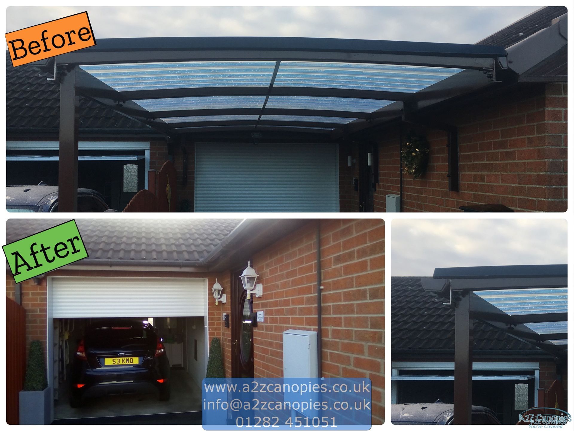 Before and After Gallery | A2Z Canopies -Canopy Installations