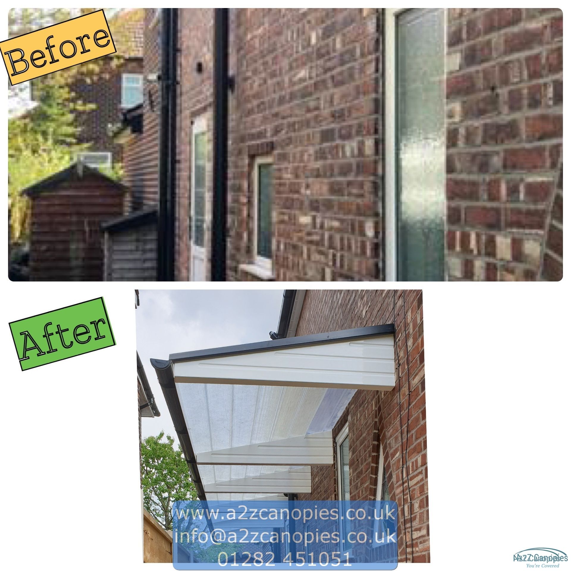 Before and After Gallery | A2Z Canopies -Canopy Installations