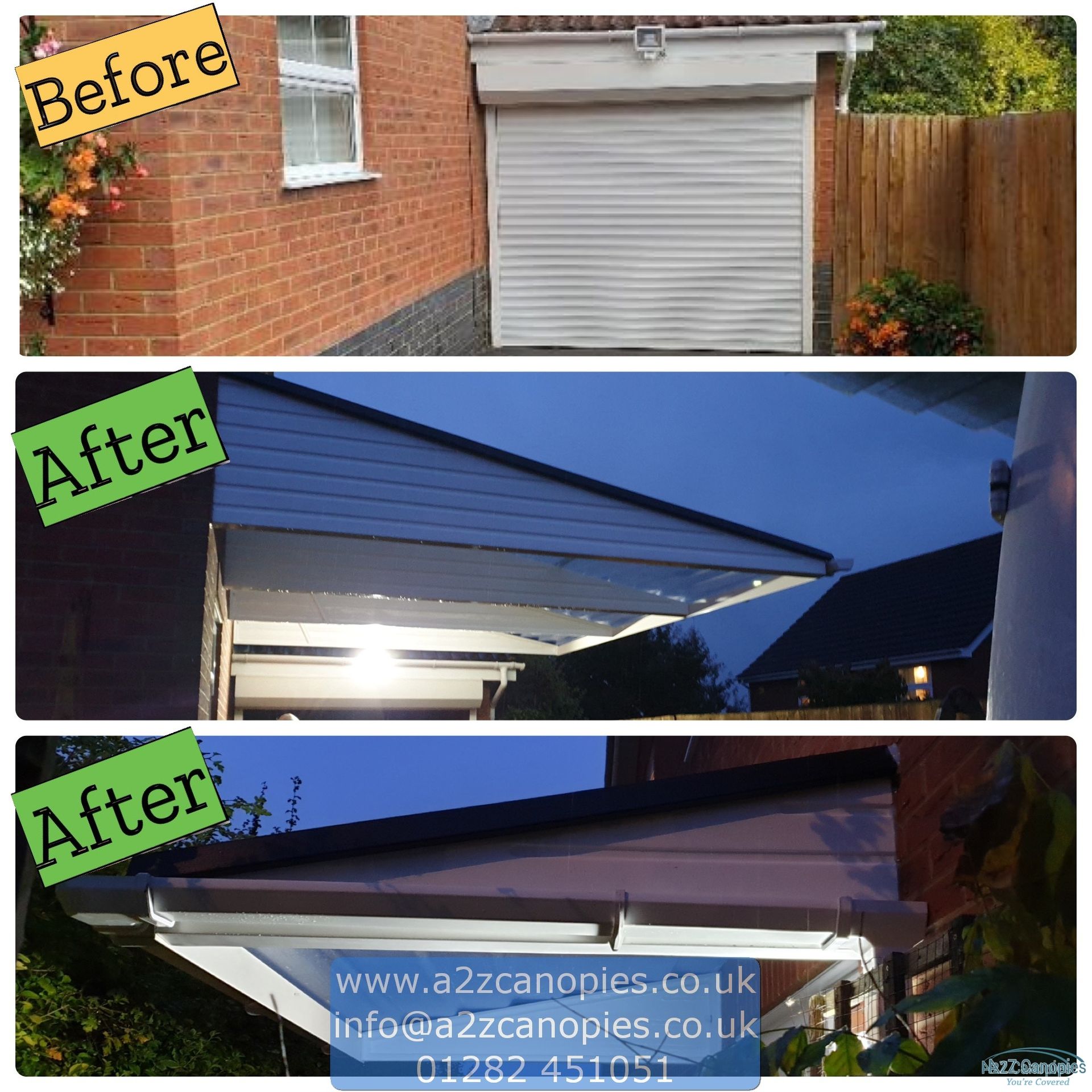 Before and After Gallery | A2Z Canopies -Canopy Installations