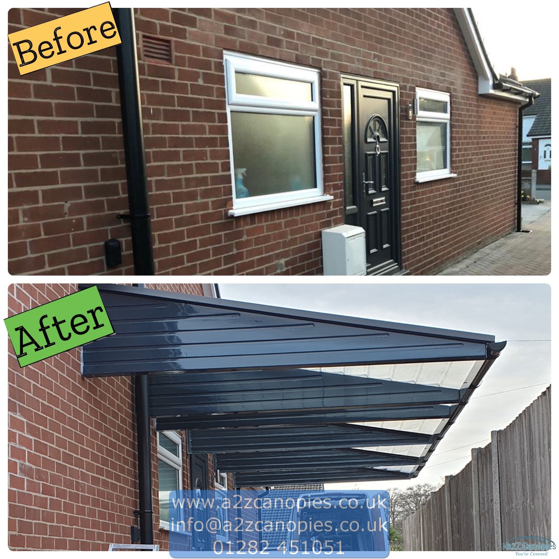 Before and After Gallery | A2Z Canopies -Canopy Installations