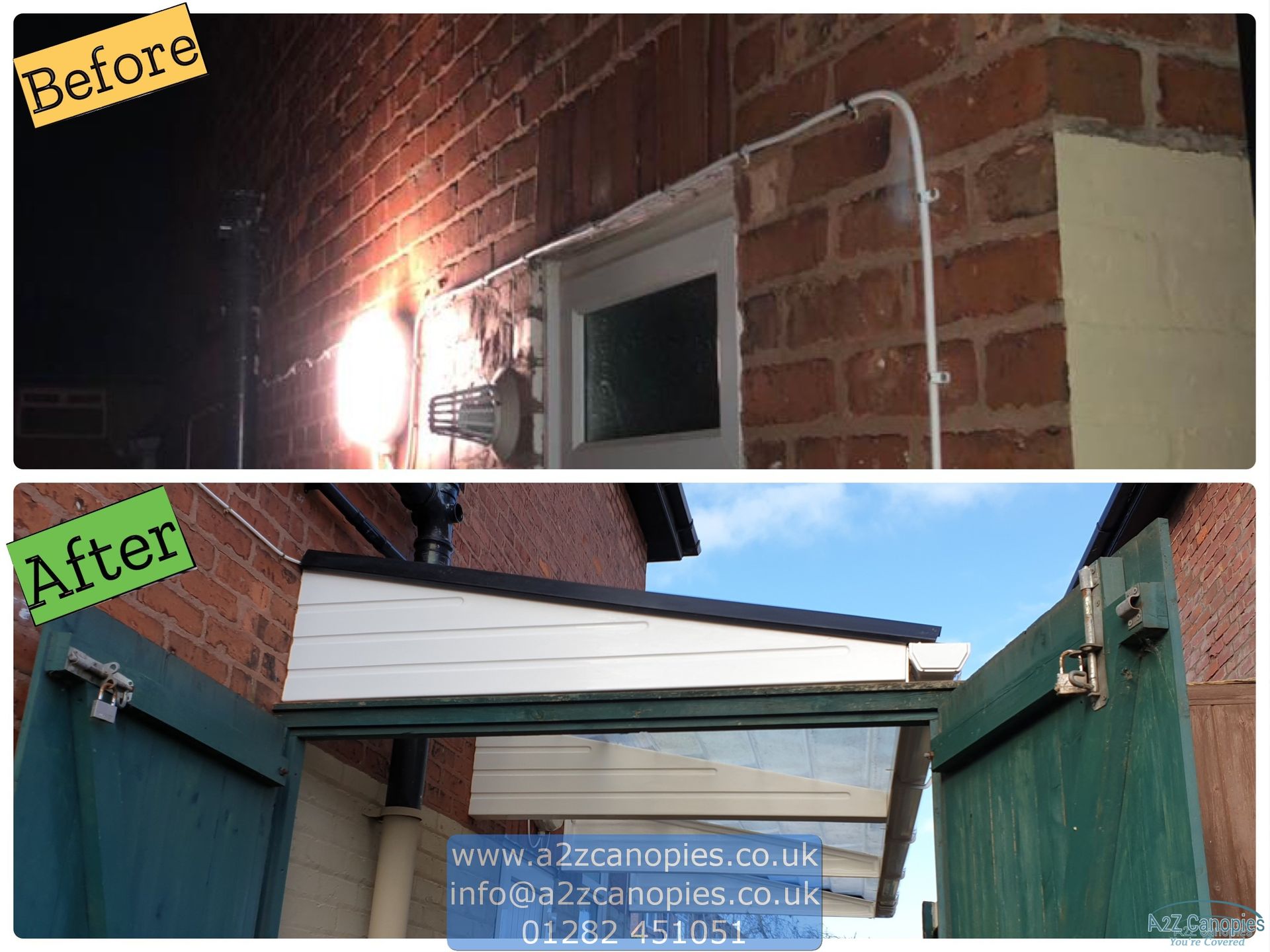 Before and After Gallery | A2Z Canopies -Canopy Installations