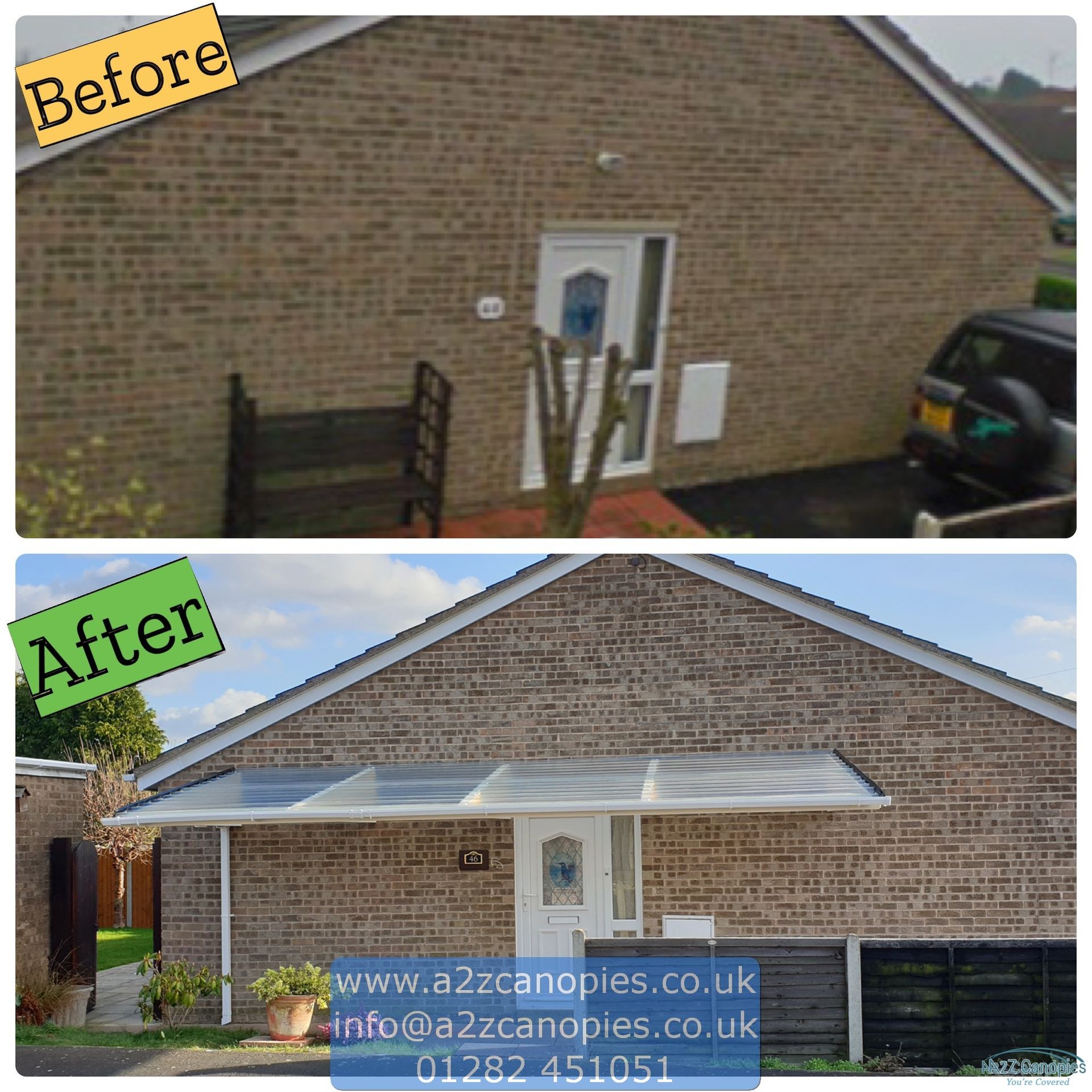 Before and After Gallery | A2Z Canopies -Canopy Installations