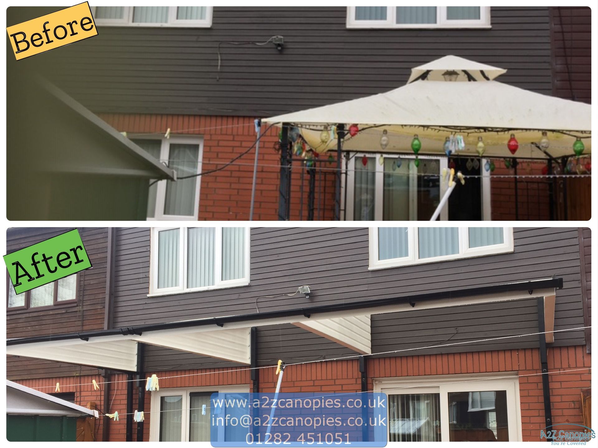 Before and After Gallery | A2Z Canopies -Canopy Installations