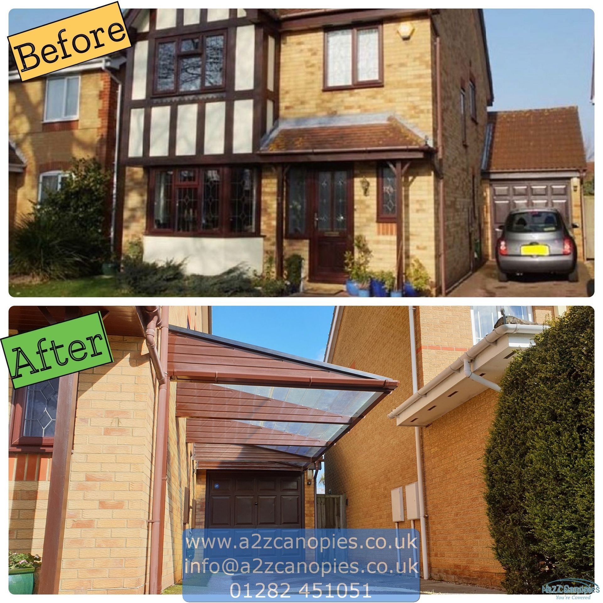 Before and After Gallery | A2Z Canopies -Canopy Installations