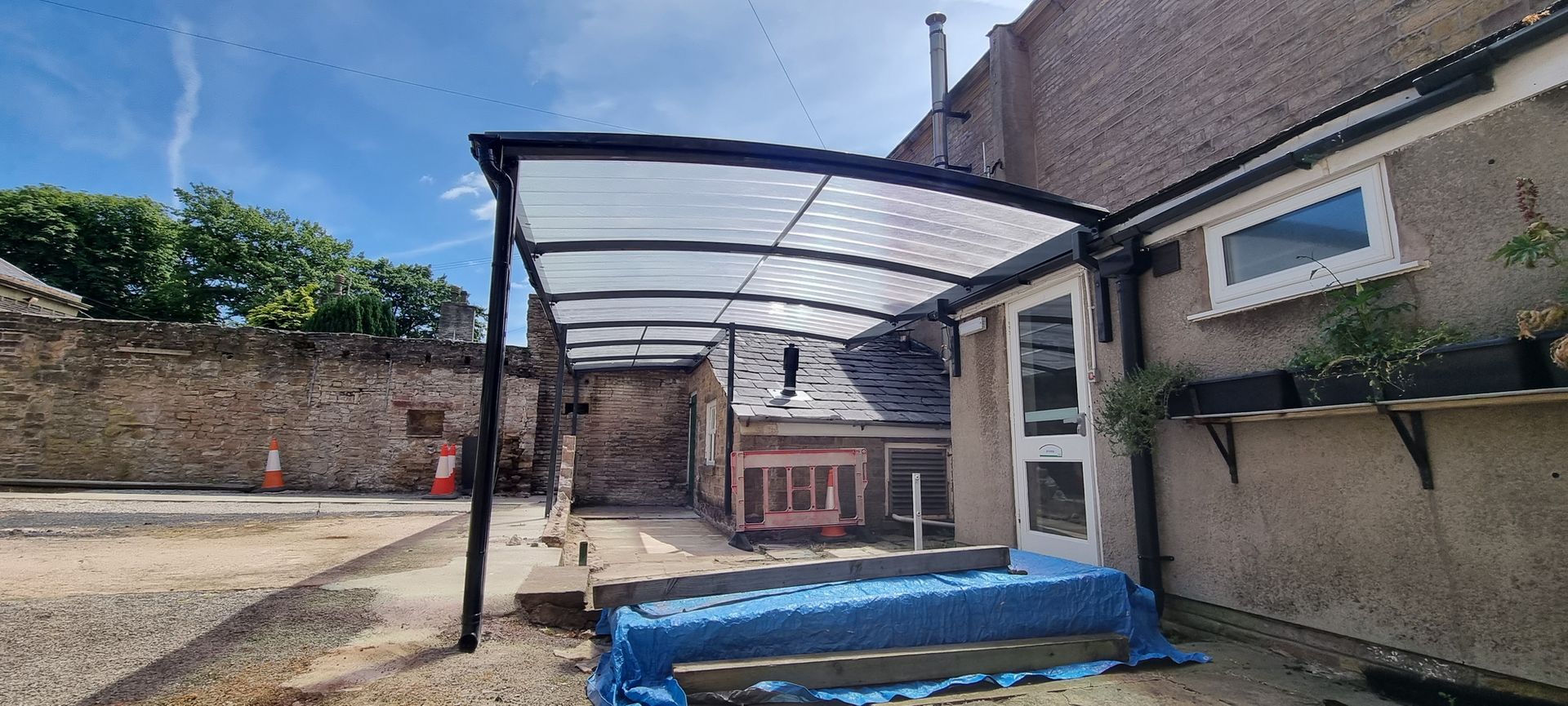 Maximize Space with Steel L-Shaped Archway Canopies | A2z Canopies