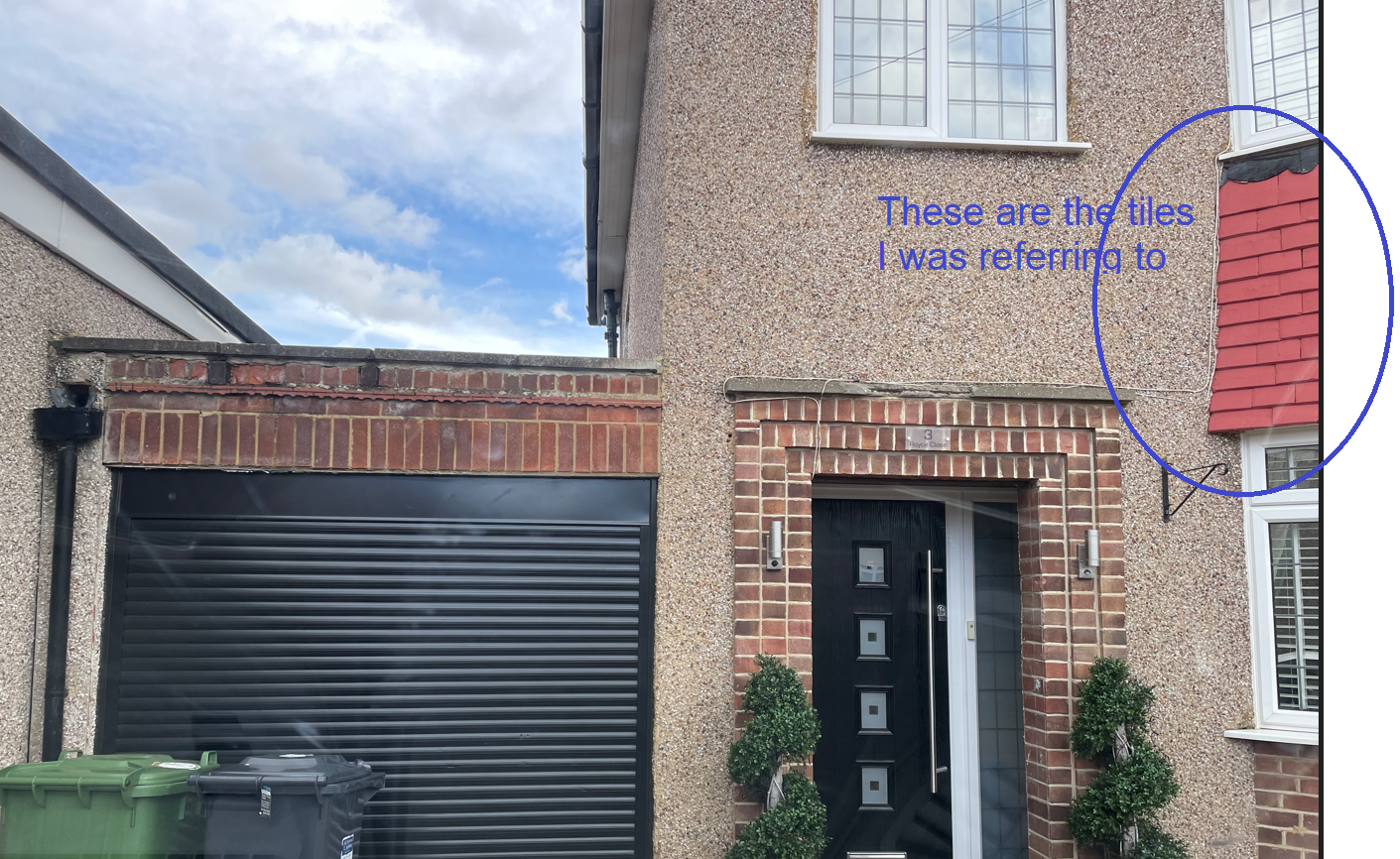 Transforming Home Exteriors: A Unique Tiled Door Canopy Installation O