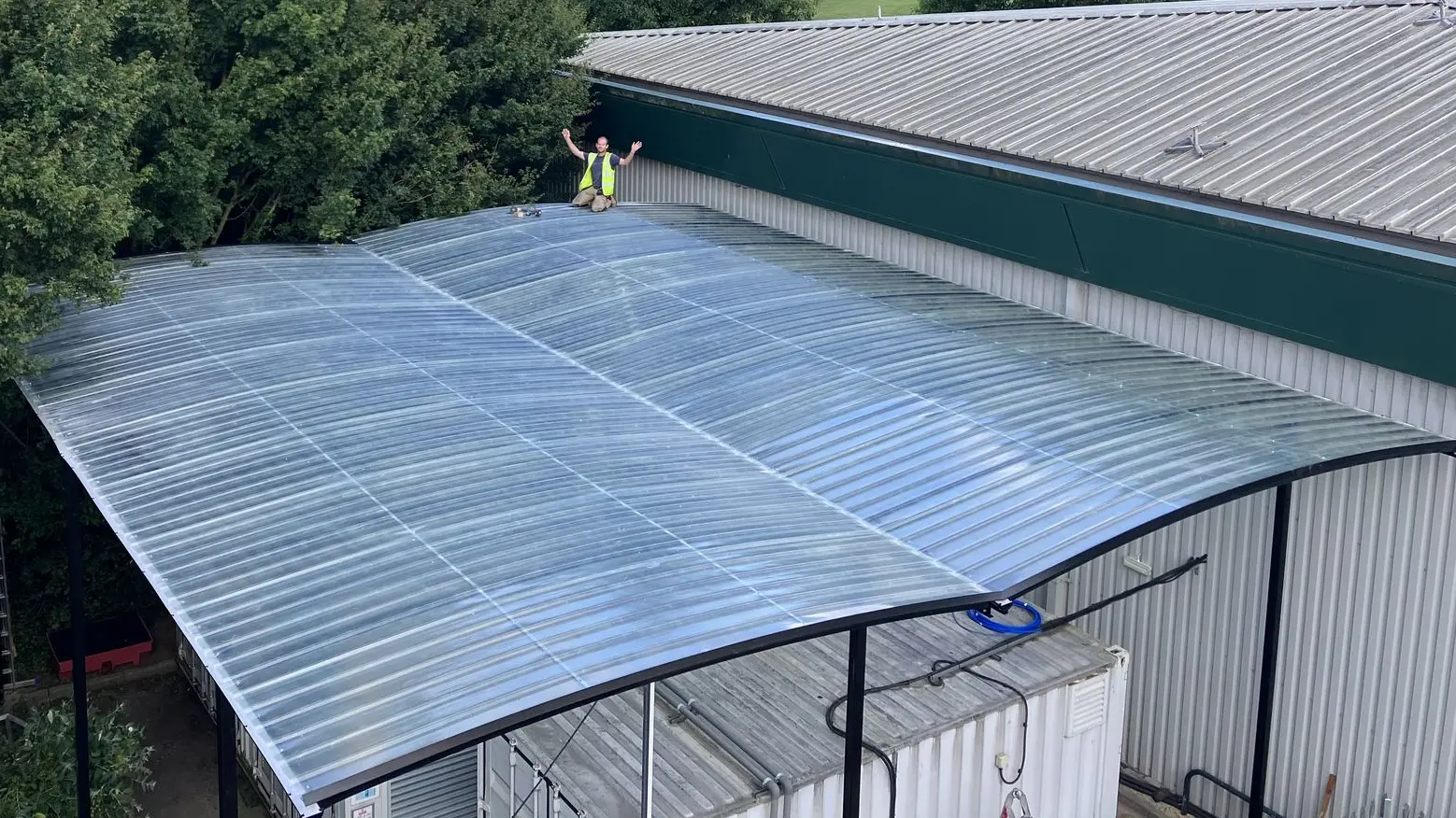 Industrial Archway Canopy Installation: 12m x 12m