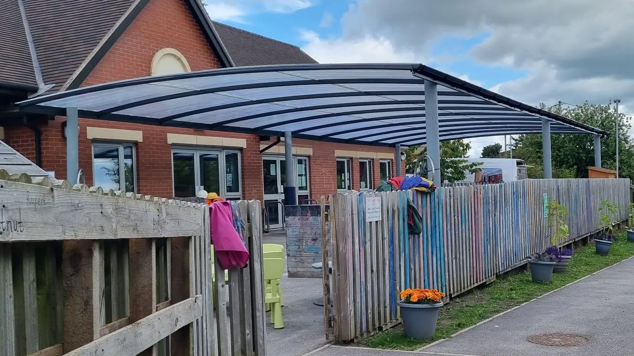 School Archway Canopy Installation | 15m x 7.5m Transformation Canopy